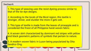 Attire, Fabric and Tapestries in Luzon | PPTX