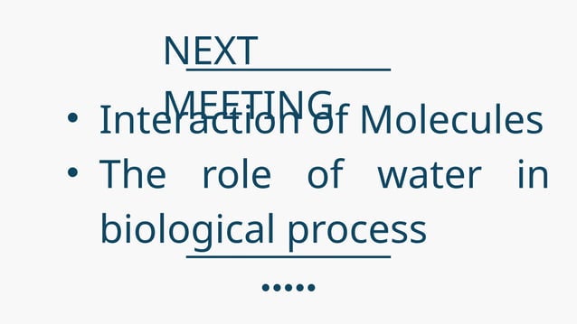 WEEK 2 - BIOREACTION.pptx interaksi ion dan molekul dalam sel | PPTX