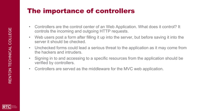 Week 2 Controllers In Asp Core Mvc Web Application Pptx