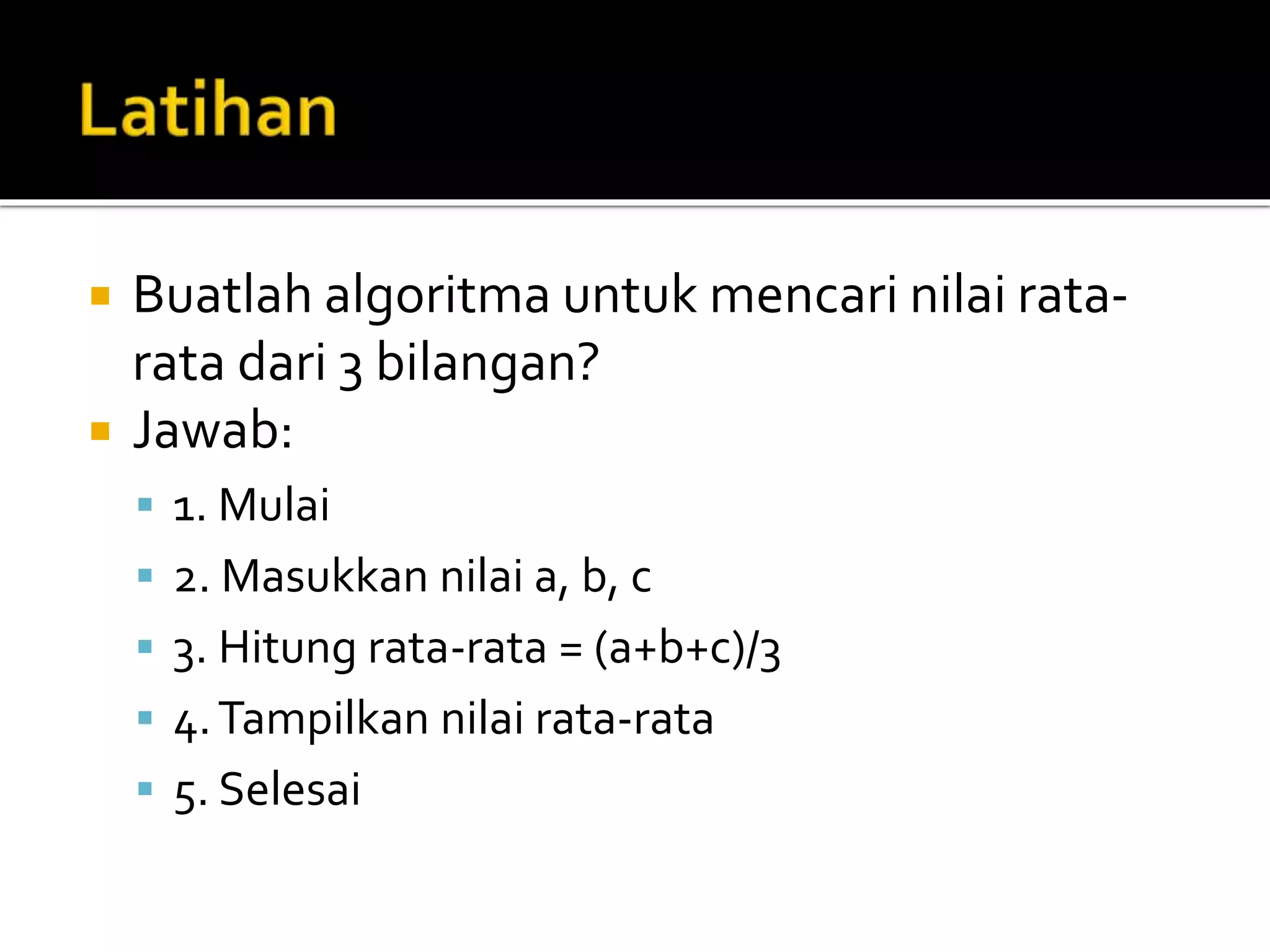 dasar-pemrograman-algoritma-flowchart | PPTX