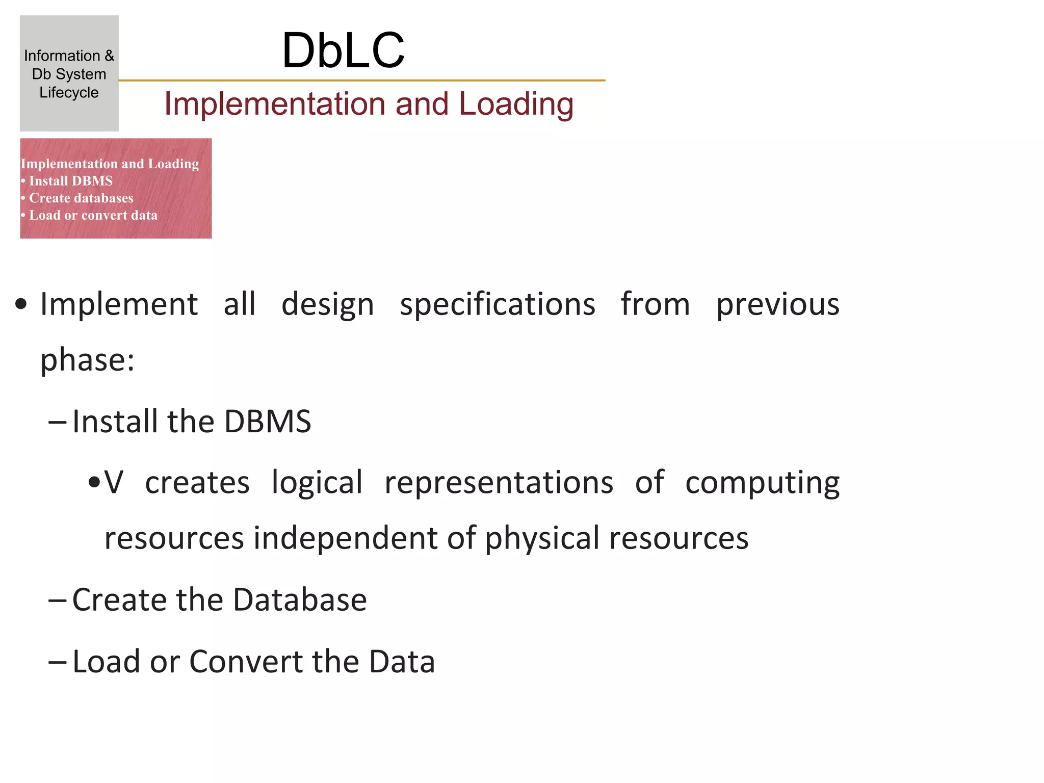 Week 2 Database System Development Lifecycle Oldpptx
