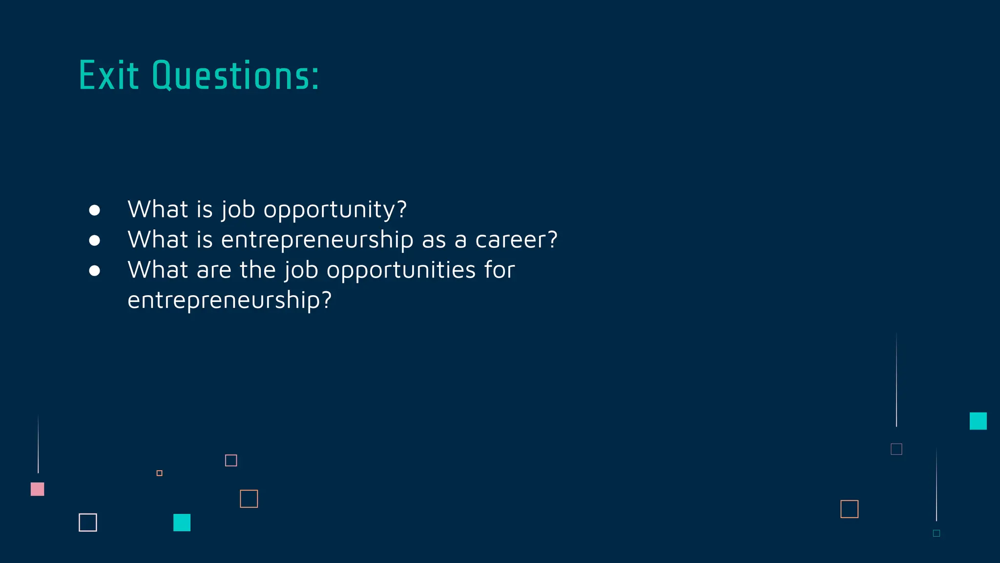 Job Opportunities for Entrepreneurship as a career | PDF