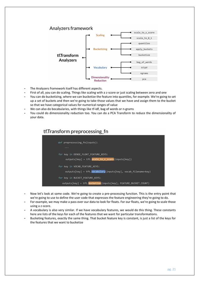 Machine Learning Data Life Cycle in Production (Week 2 feature engineering, transformation and ...
