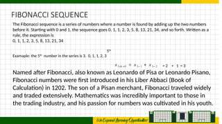 FIBONACCI SEQUENCE, MATHEMATICS IN THE MODERN WORLD | PPTX