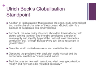 The World Horizon Opens Up: on the Sociology of Globalization | PPTX