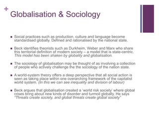 The World Horizon Opens Up: on the Sociology of Globalization | PPT