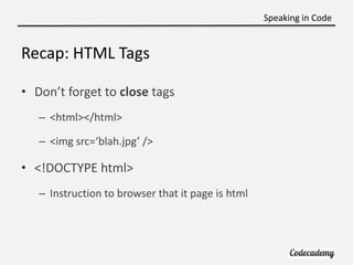 Week 2 html | PPT