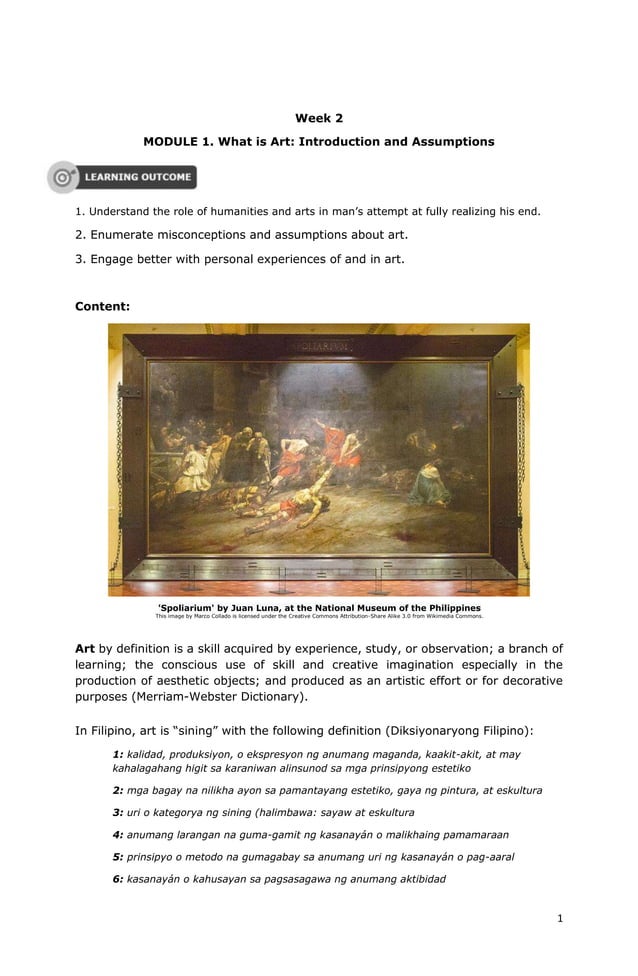 Week 2-Module 1 - What is Art: Introduction and Assumptions.docx