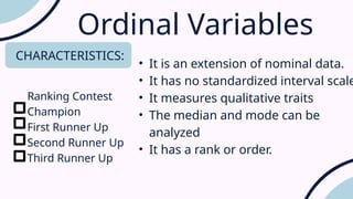WEEK2-NATURE-OF-VARIABLES- pptx hjgjbujvhh | PPTX