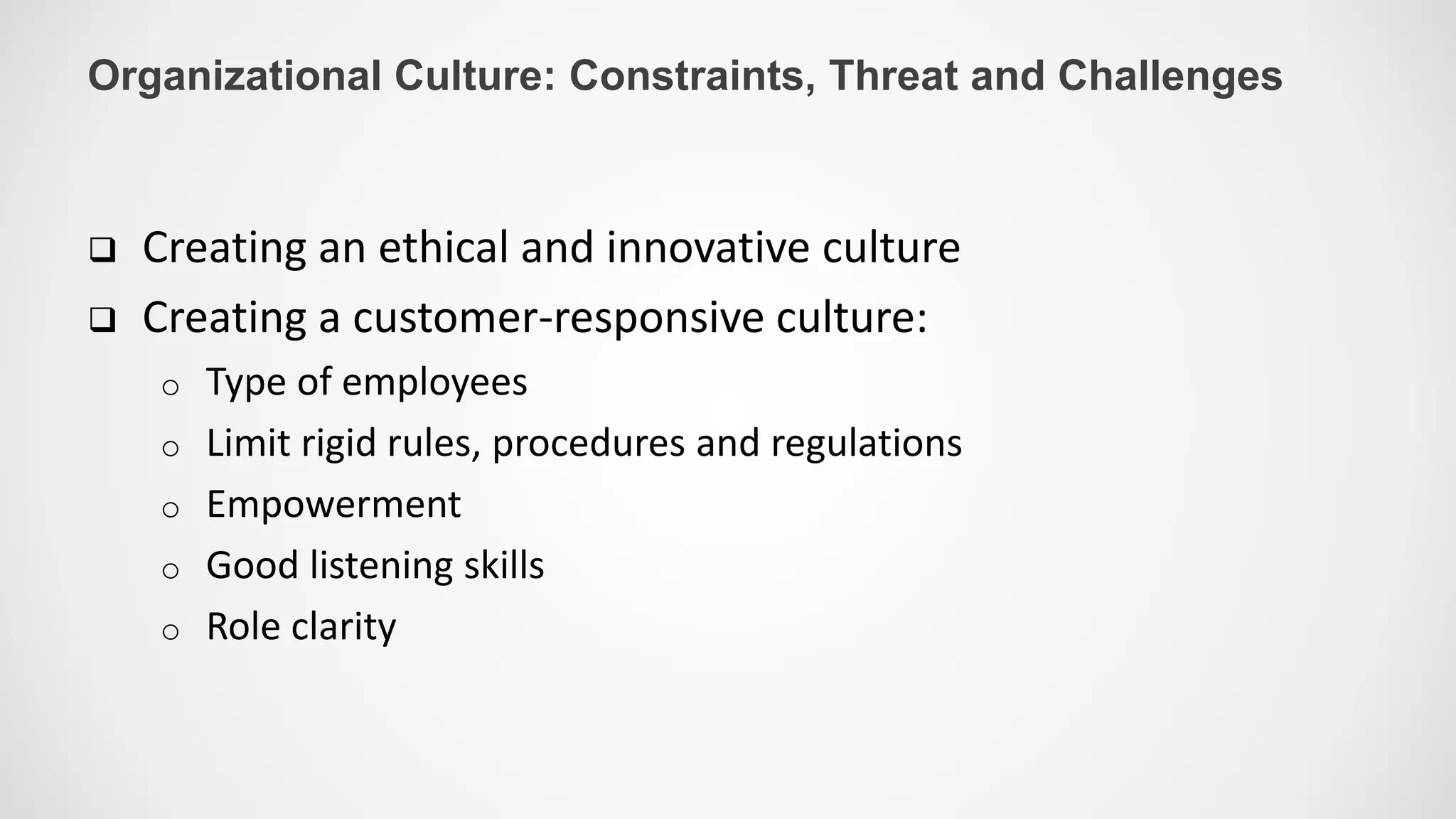 Organizational constraints, threats & challenges: The internal factors ...