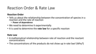 CHE116 - Rates of Reactions | PPTX