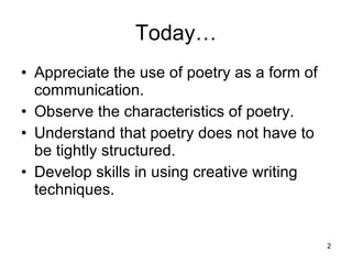 Week 2 - Reading Poetry | PPT