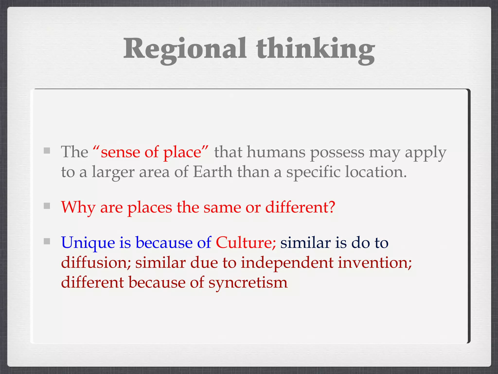 Regions and Culture | PPT