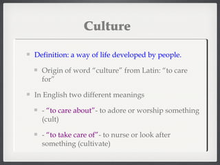 Culture Region Definition