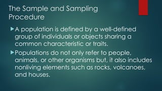 sample and sampling procedure capstone 1 | PPTX