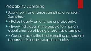 sample and sampling procedure capstone 1 | PPTX