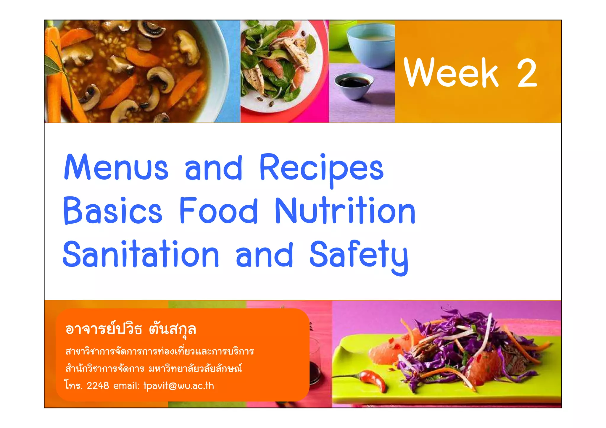 Week 2 Sanitation And Safety | PDF