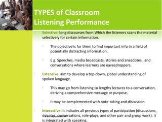 Week 2 Teaching listening comprehension | PPT