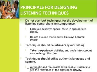 Week 2 Teaching listening comprehension | PPT