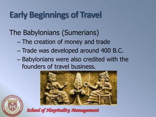 TSM 101- Tourism Through the Ages | PPTX