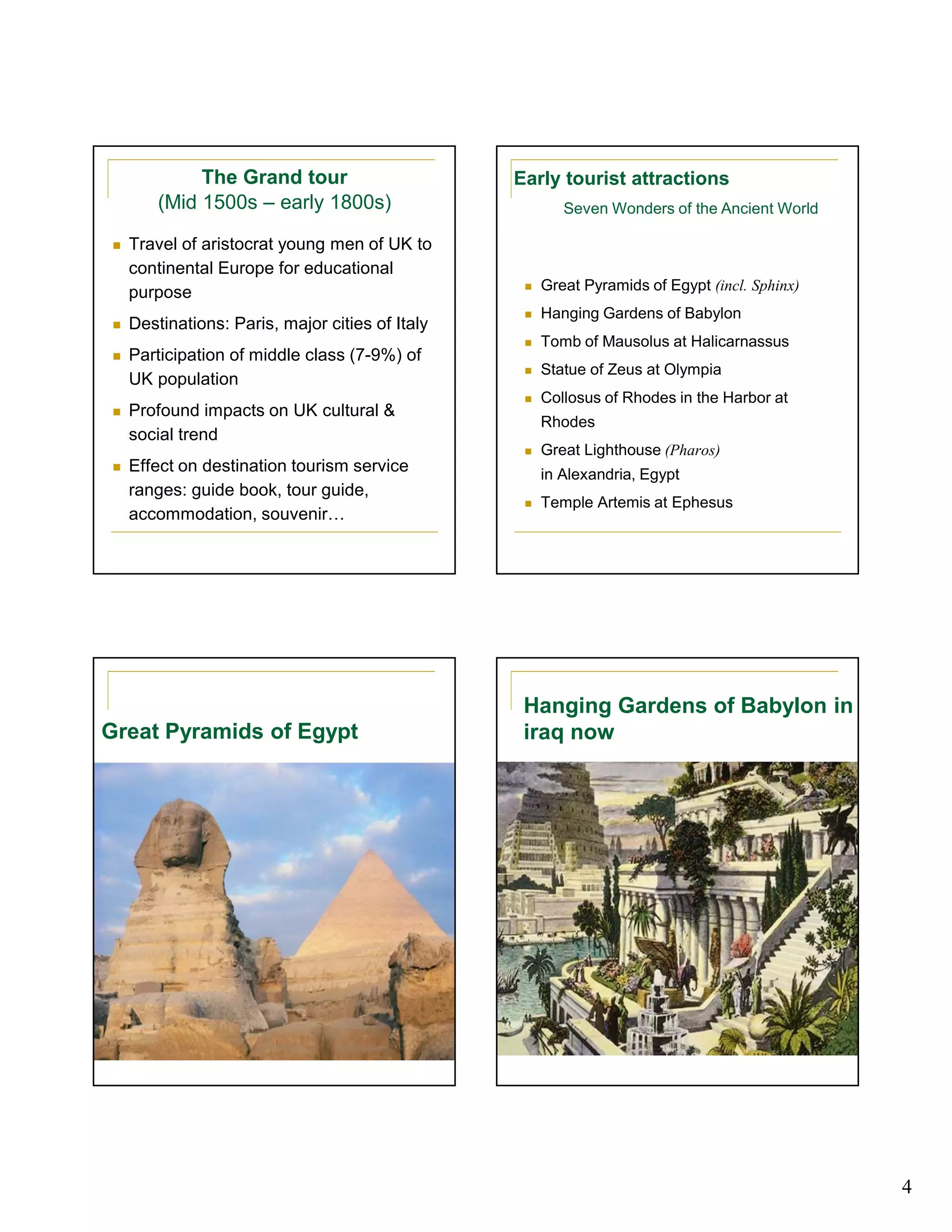 Week 2. tourism through the ages 08.09 ver2 | PDF