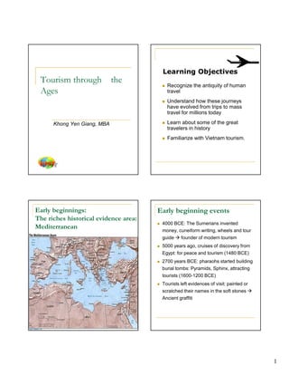 Week 2. tourism through the ages 08.09 ver2 | PDF