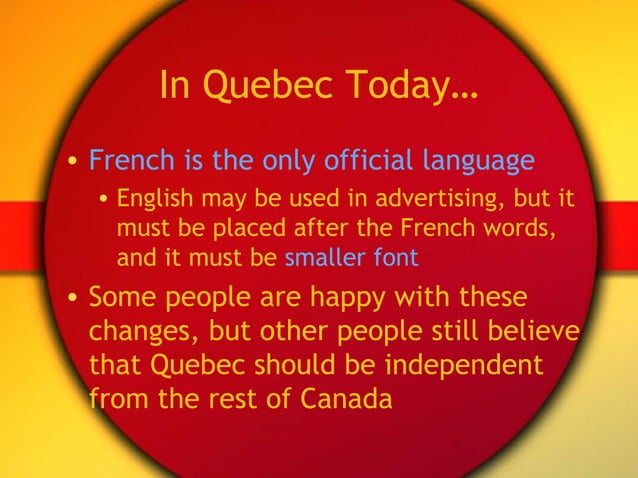 Week 20 day 4- quebec independence movement | PPT