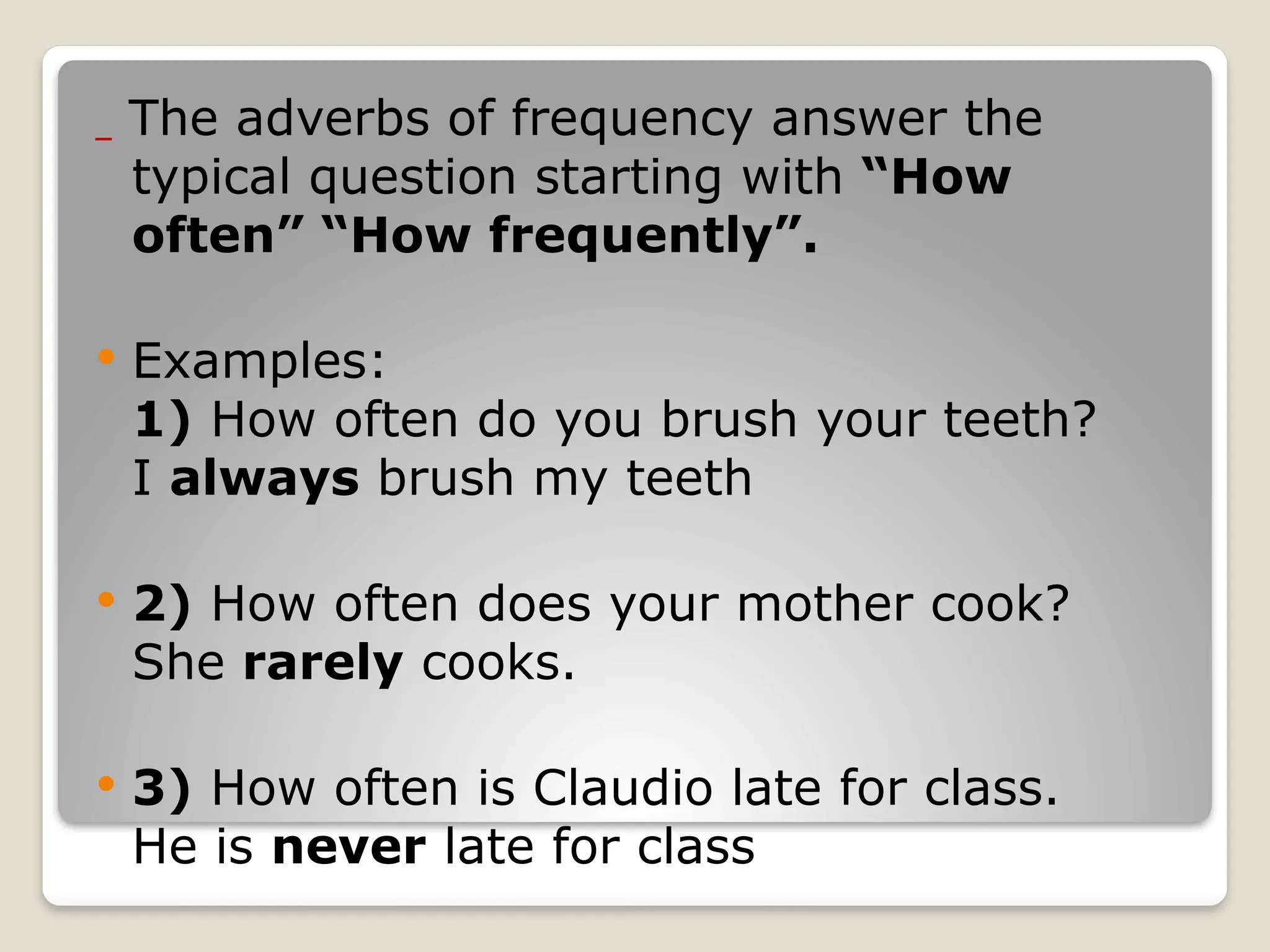 WEEK 20 ADVERBS OF FREQUENCY WITH EXERCISES .pptx