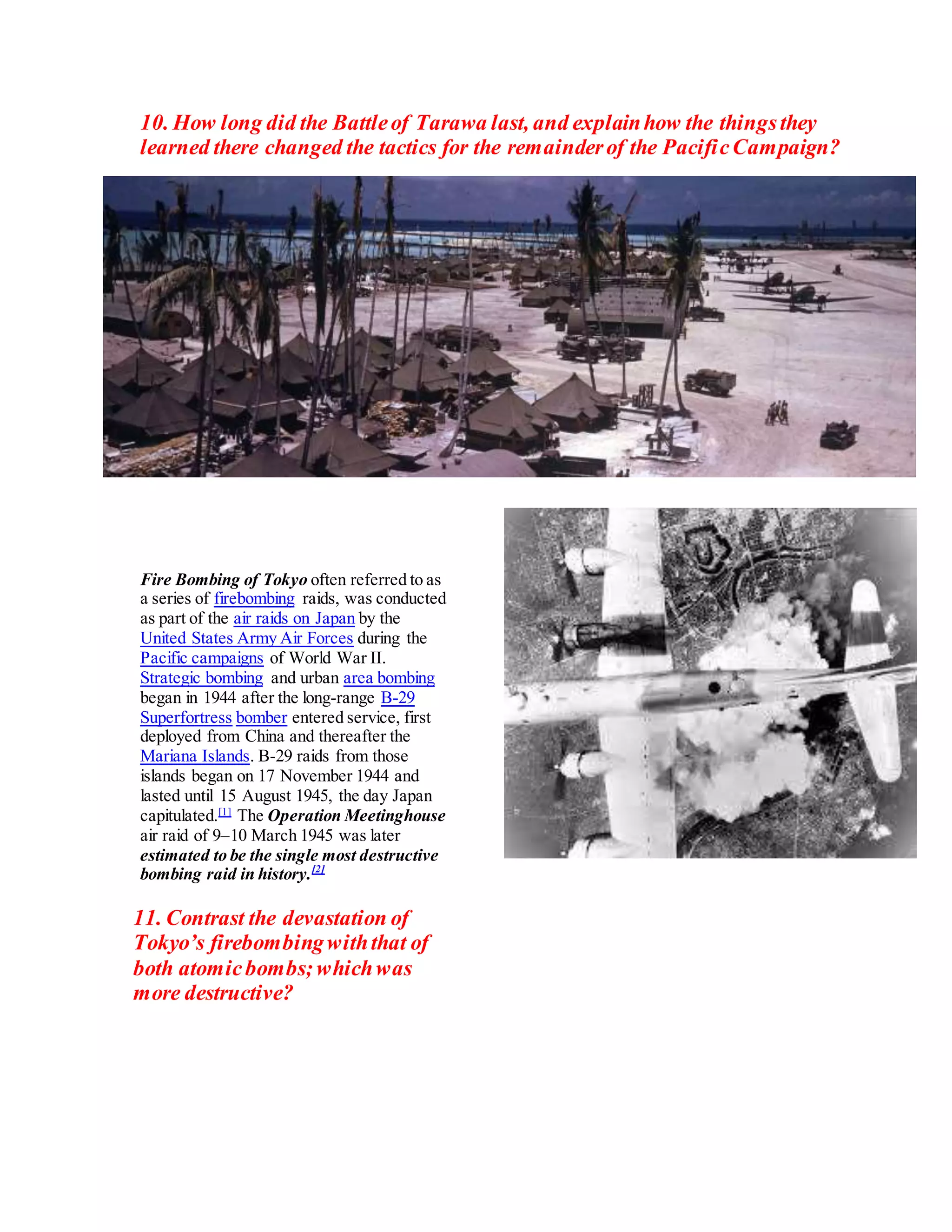 World War II; America Fights Back in the Pacific | DOCX