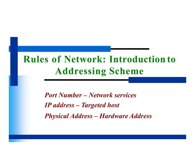 Introduction to Network Devices & Addressing Schemes | PPTX | Computer Networking | Computing
