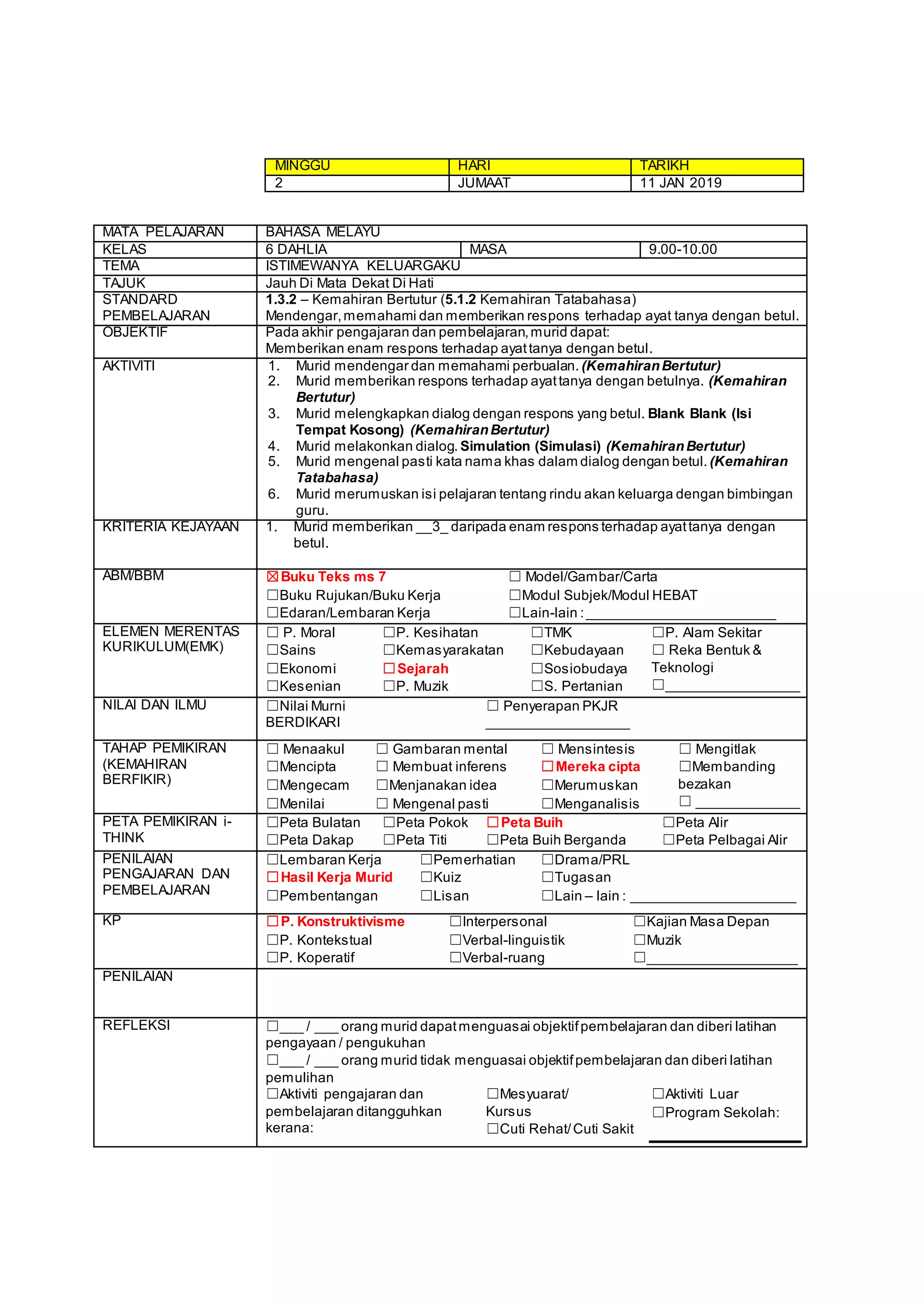 Week 2 2019 rph (7 11 jan) | PDF