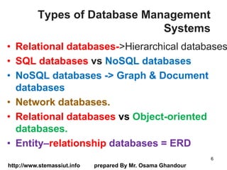 Week 2 tyoes of databases and ERD 2020 | PPT