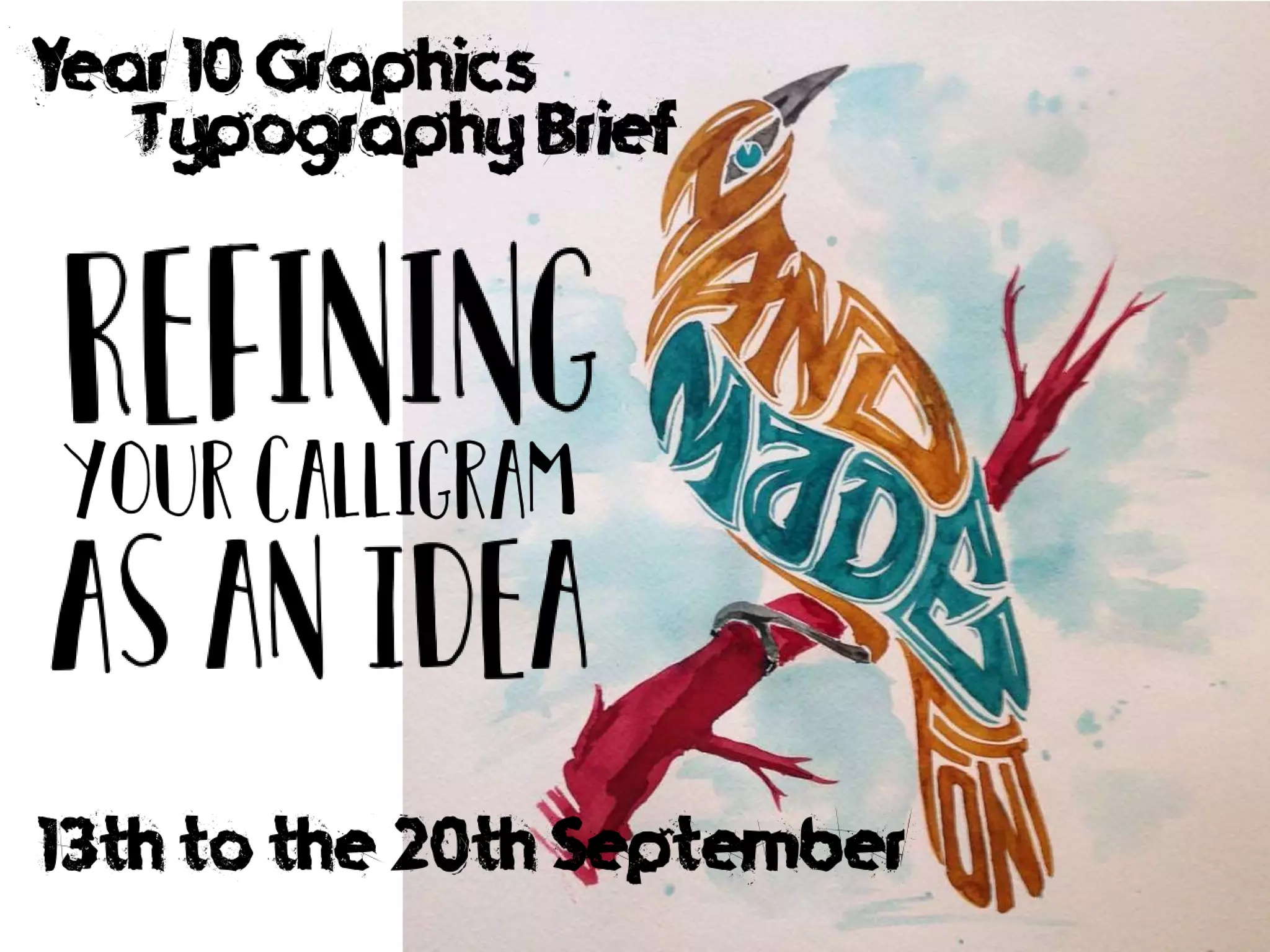 Week 2 a5 calligram design | PPT