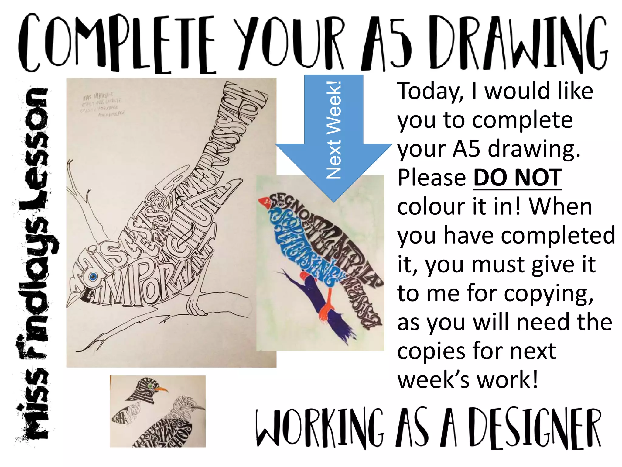 Week 2 a5 calligram design | PPT