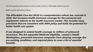 Week 2 Affordable Care Act | PPTX