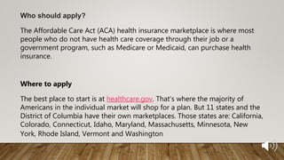 Week 2 Affordable Care Act | PPTX