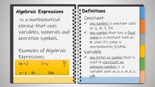 Week 2 (Algebraivc Expressions and Polynomials).pptx
