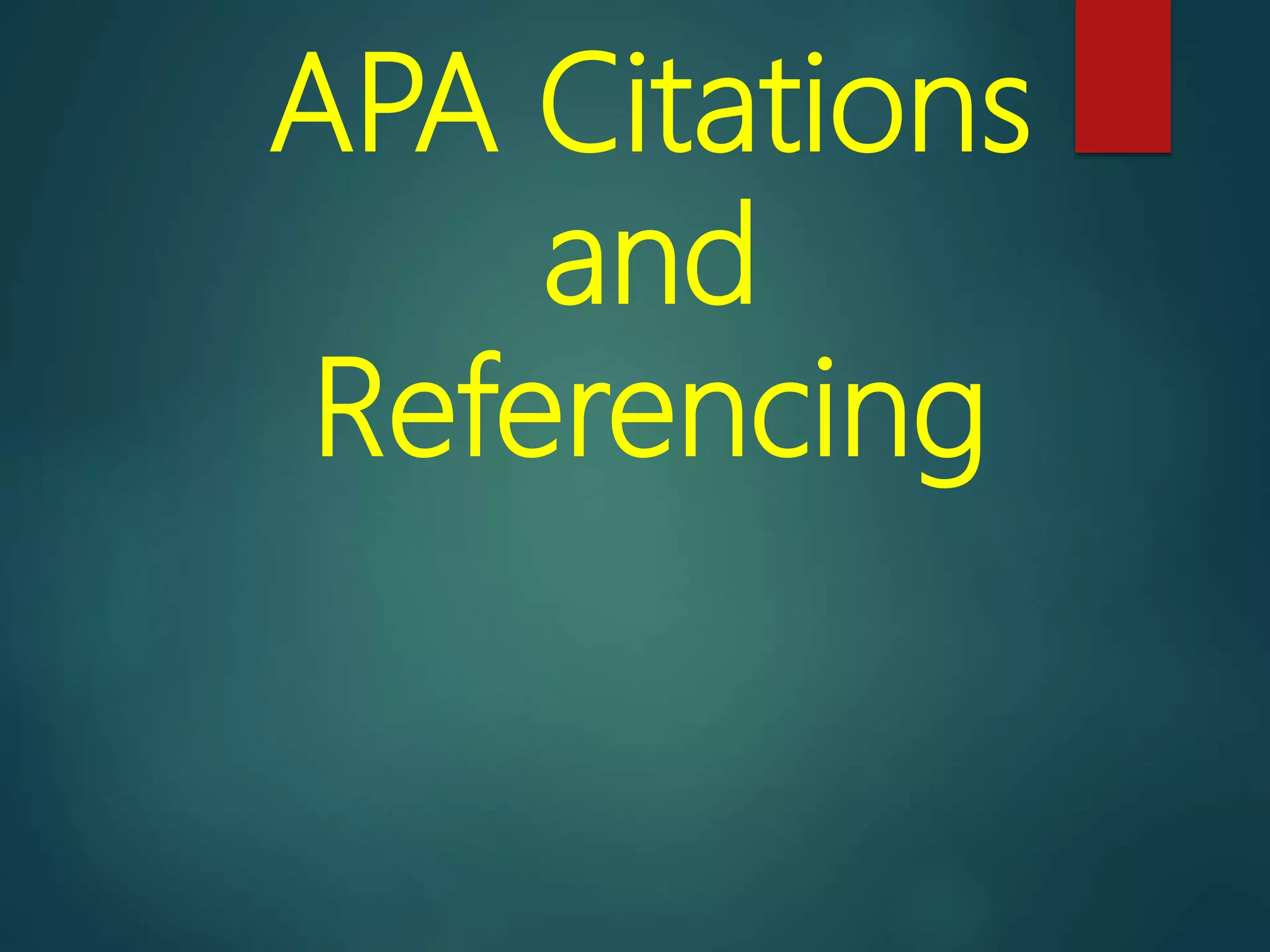 Week 2 apa quotations and referencing bb | PPT