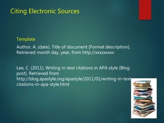 Week 2 apa quotations and referencing bb | PPT