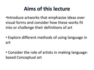 Week 2 art as idea | PPT