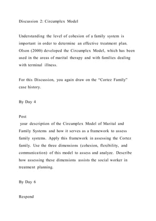 Week 2 Assessment of FamiliesUnderstanding a client’s famil | DOCX ...