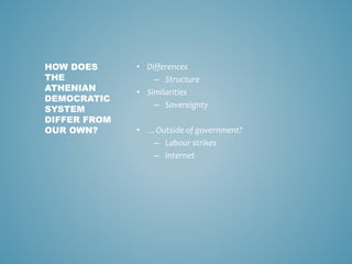 Democratic Theory - Athenian Democracy | PPTX