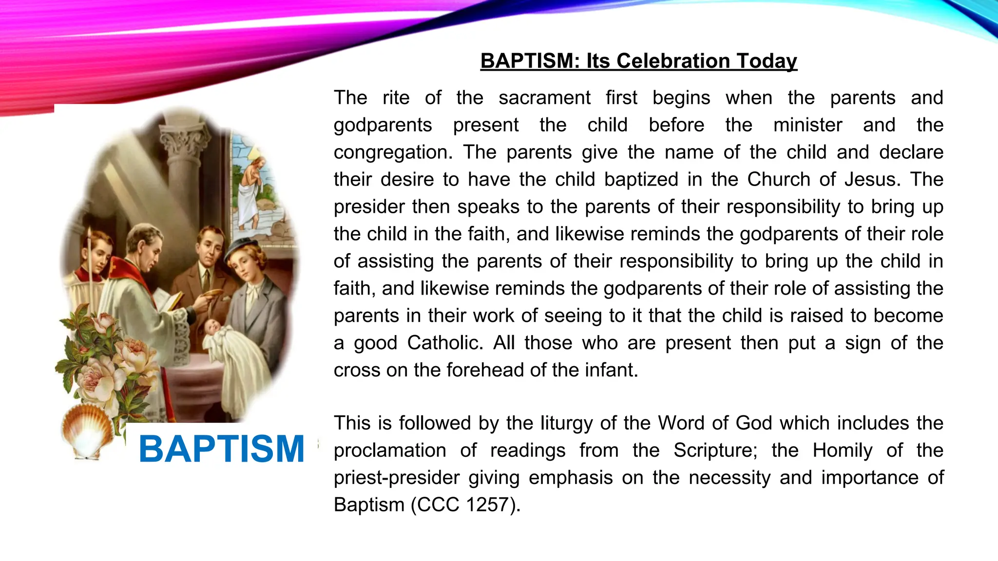The 1st Sacrament - Baptism, Categories of Sacraments | PDF