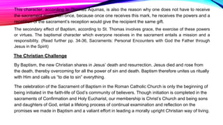 The 1st Sacrament - Baptism, Categories of Sacraments | PDF