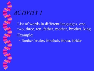 Week 2 Beginnings of Language | PPT