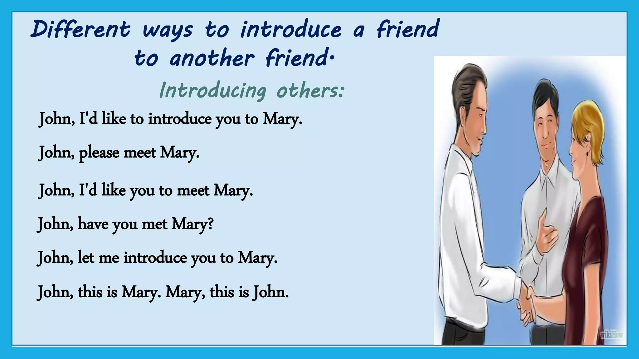 Conversational English Introducing a Friend | PPTX