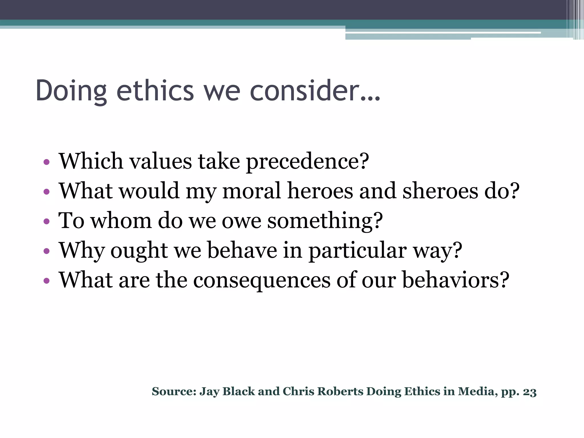 Introduction to Media Ethics | PPTX