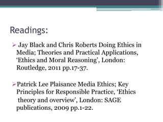 Introduction to Media Ethics | PPTX