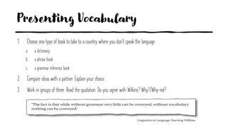 ELT201 Week 2 Presenting Vocabulary | PDF