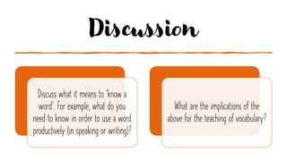 ELT201 Week 2 Presenting Vocabulary | PPT